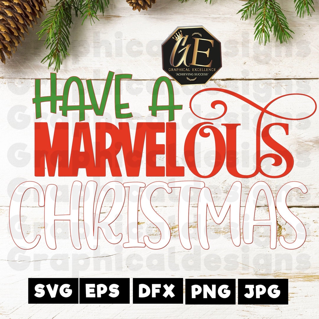 Have A Marvelous Christmas Logos Clipart, Marvel Vector, Avengers ...