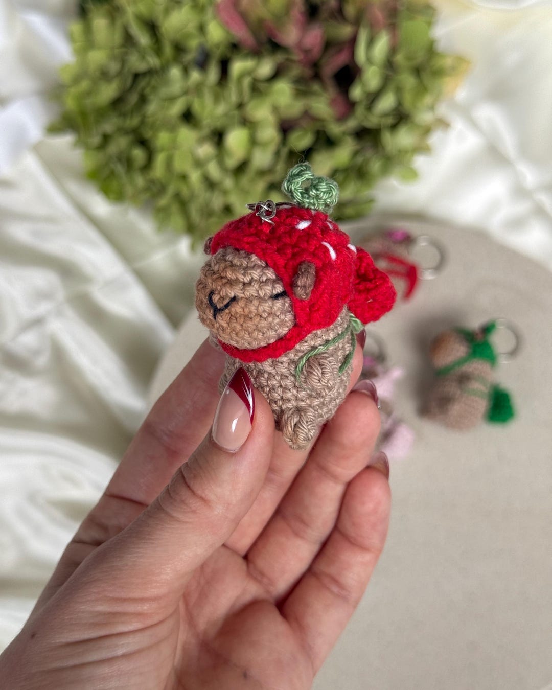 Capybara Bag Charm Key Chain | Crochet Toys | Craft by Hope - Etsy