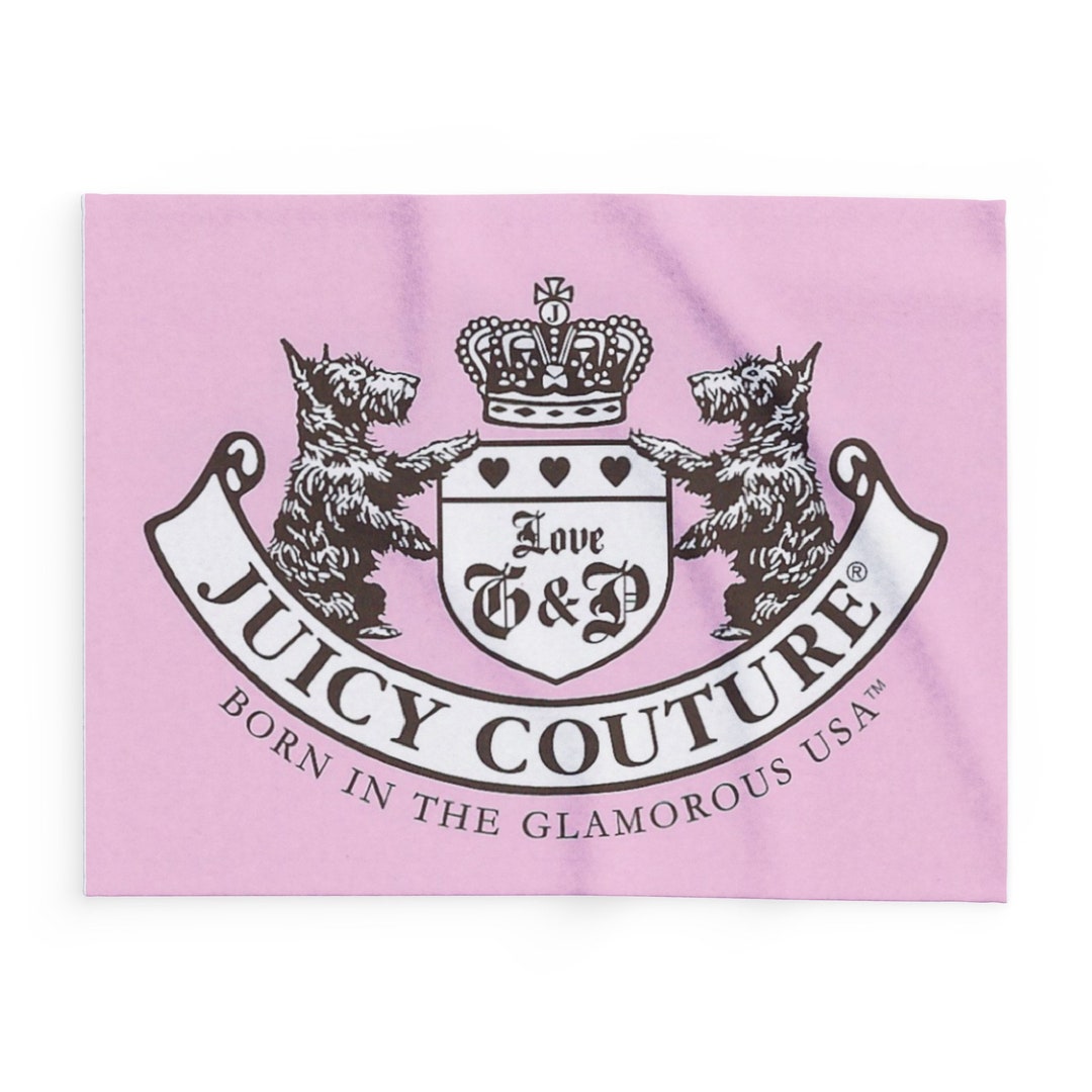 Custom Juicy Couture Logo Pink Arctic Fleece Blanket - Etsy