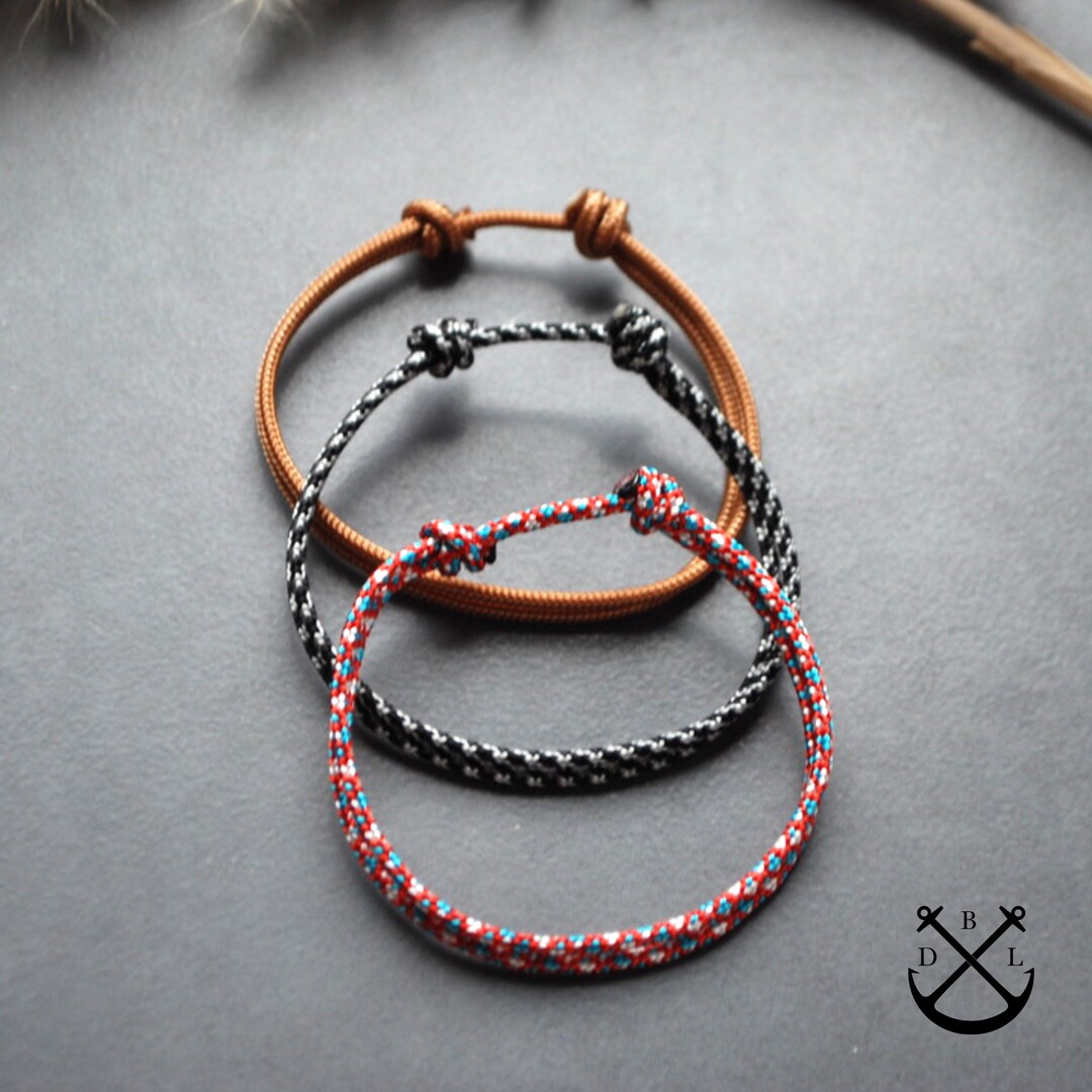 3 Simple Thin Minimalist Bracelets -(3 Items) Cord Bracelets- His Her ...