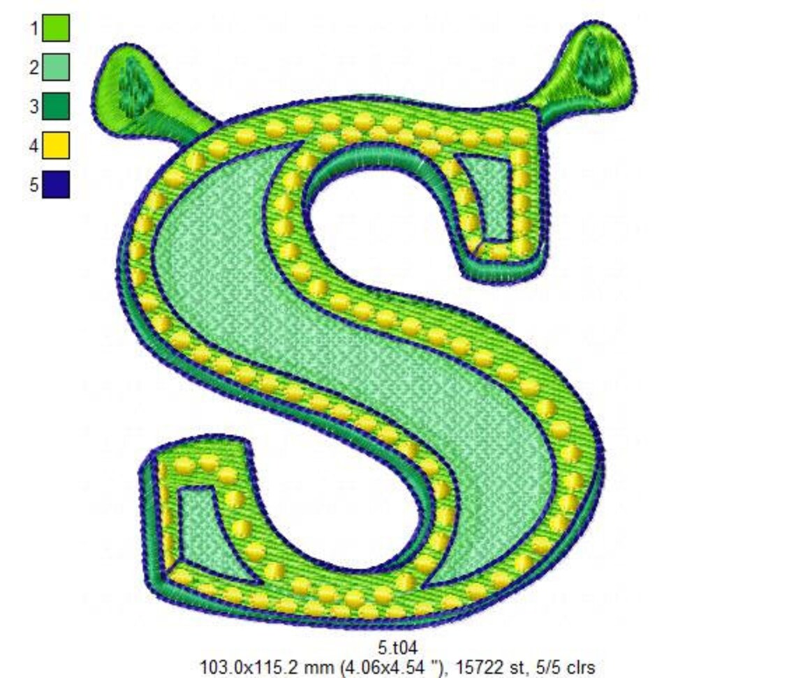 Shrek / Machine Embroidery Design / Embroidery - Etsy
