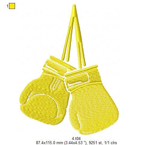 Boxing Gloves Personalization / Machine Embroidery Design / Embroidery ...
