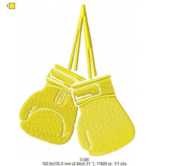 Boxing Gloves Personalization / Machine Embroidery Design / Embroidery ...