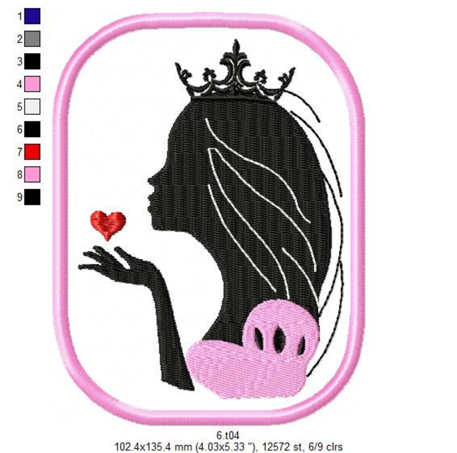 A Princess / Machine Embroidery Design / Embroidery / Princess - Etsy UK