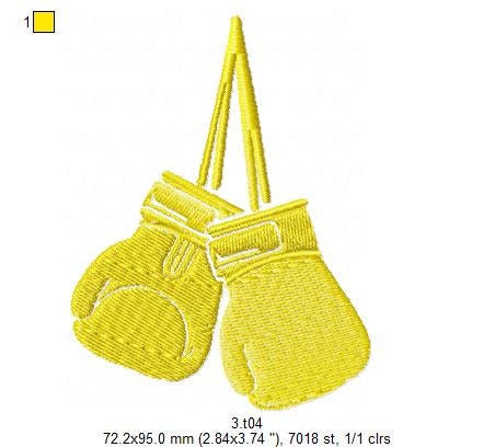 Boxing Gloves Personalization / Machine Embroidery Design / Embroidery ...