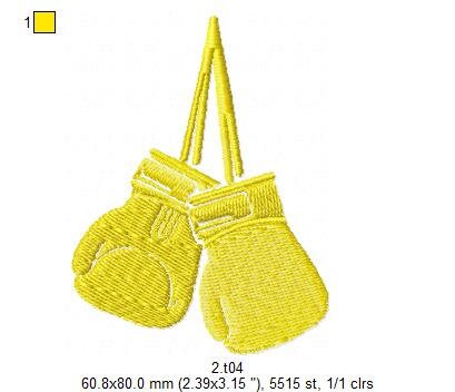 Boxing Gloves Personalization / Machine Embroidery Design / Embroidery ...