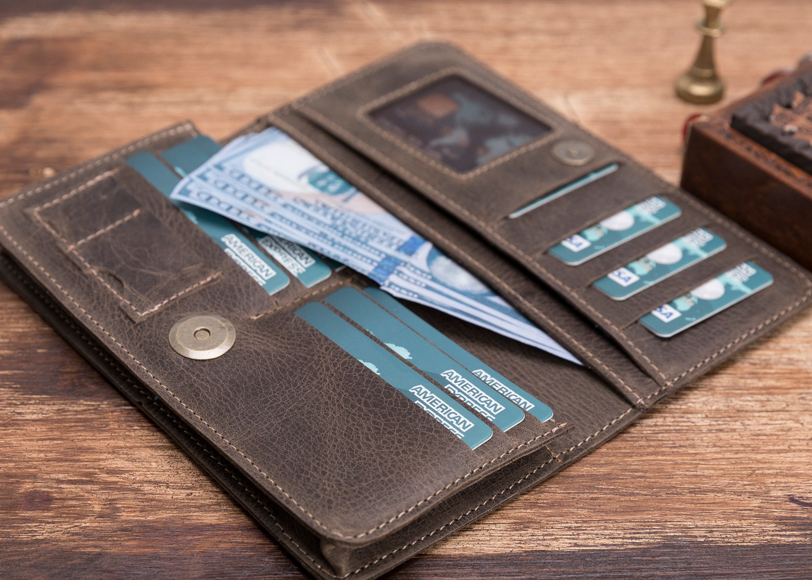 Handmade Leather Wallet Compatible With All Models,handmade Wallet ...