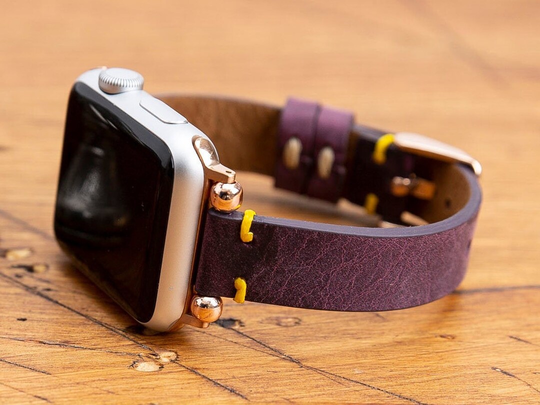 Purple Leather Apple Watch Band Ultra/8/7/se/6/5/4/3/2/1/38mm,40mm,41mm ...