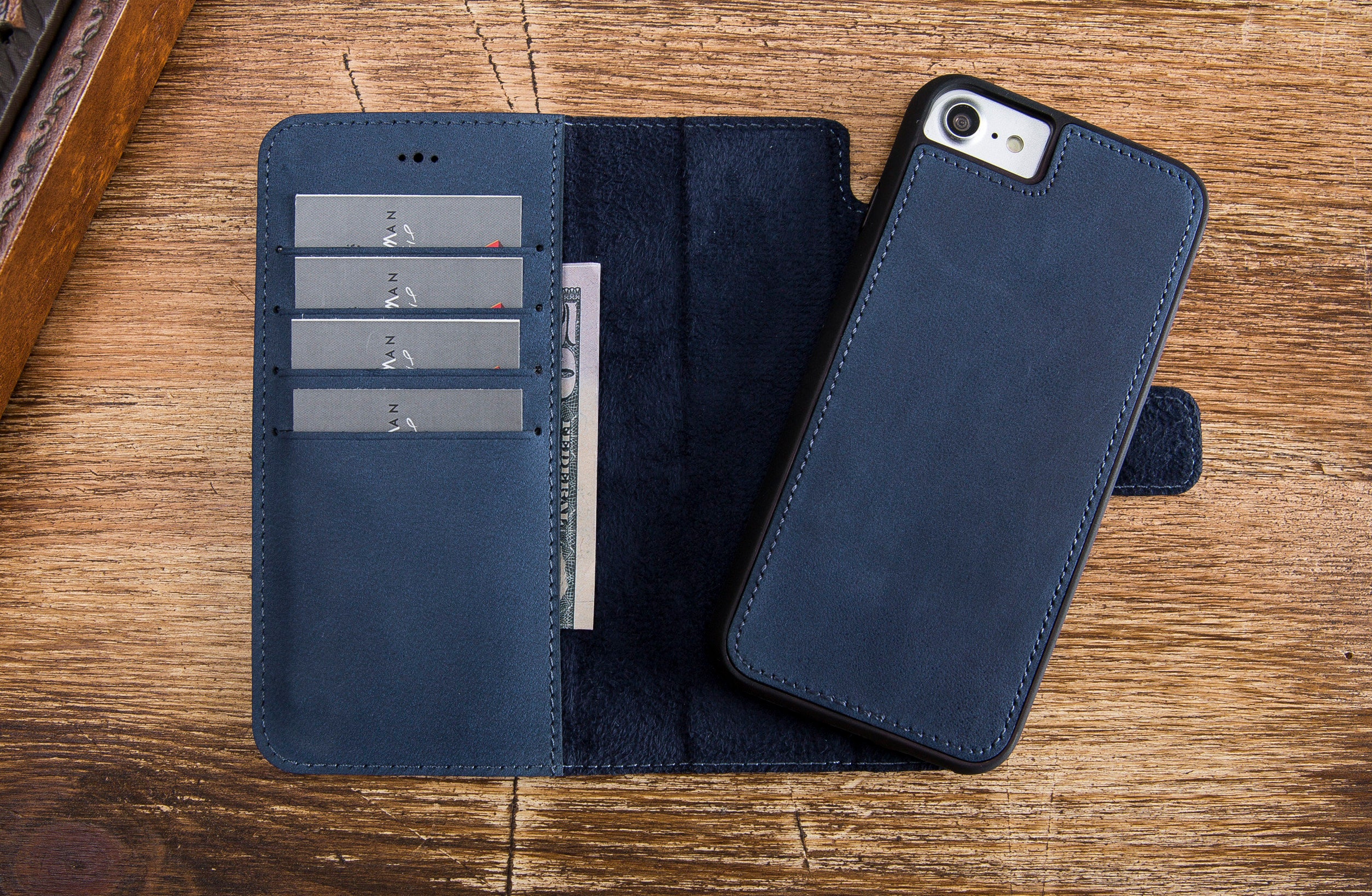 Blue Leather iPhone 7 Case iPhone 7 Plus Case iPhone 7 | Etsy