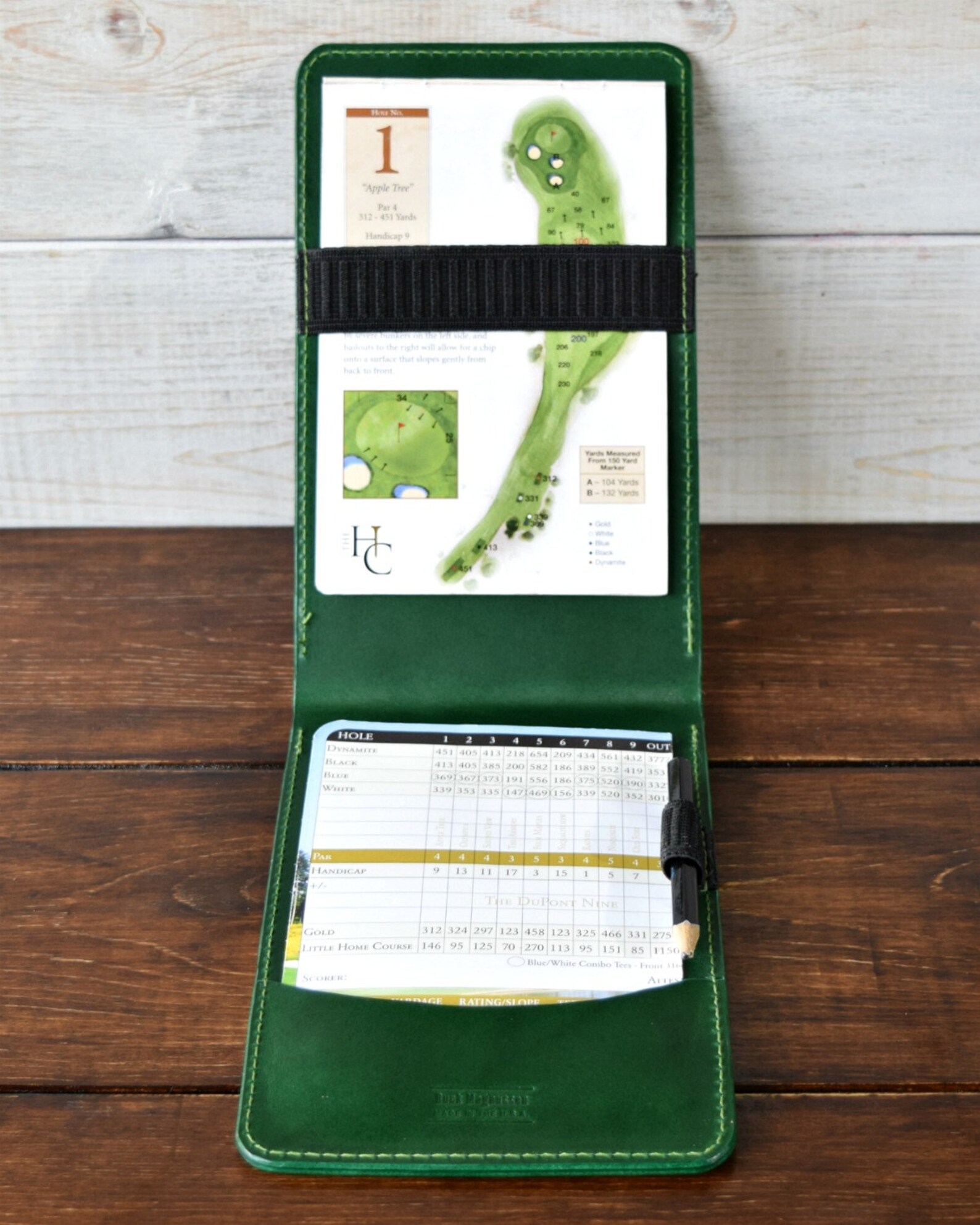 Custom Golf Scorecard Holder and Yardage Book Cover | Full-grain ...