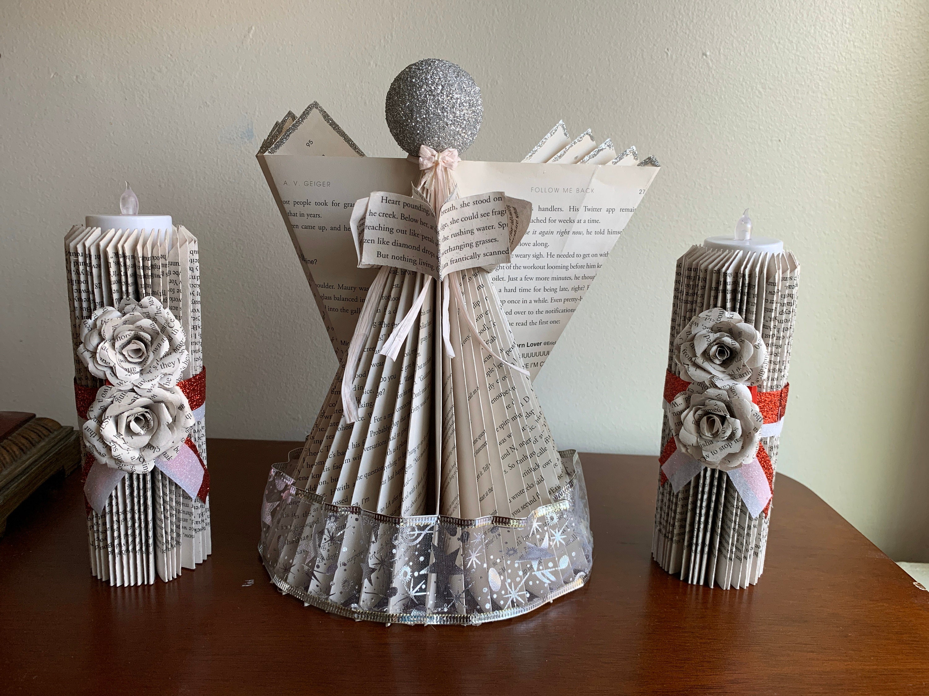 Angel Folded Book Art Sculpture large - Etsy