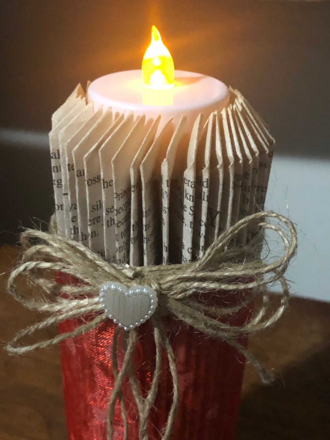 Pillar Candle Book Art Sculpture - Etsy