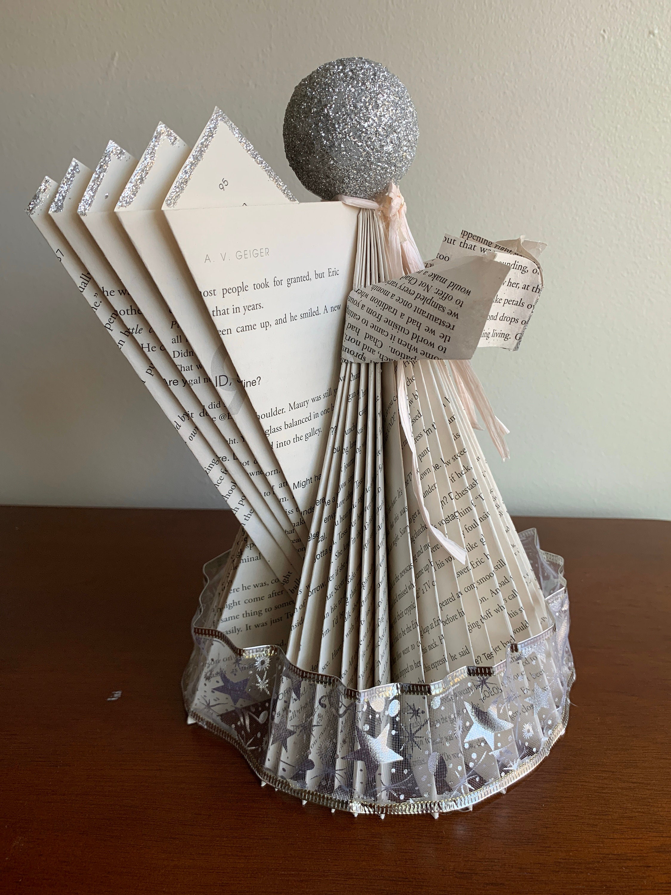 Angel Folded Book Art Sculpture large - Etsy