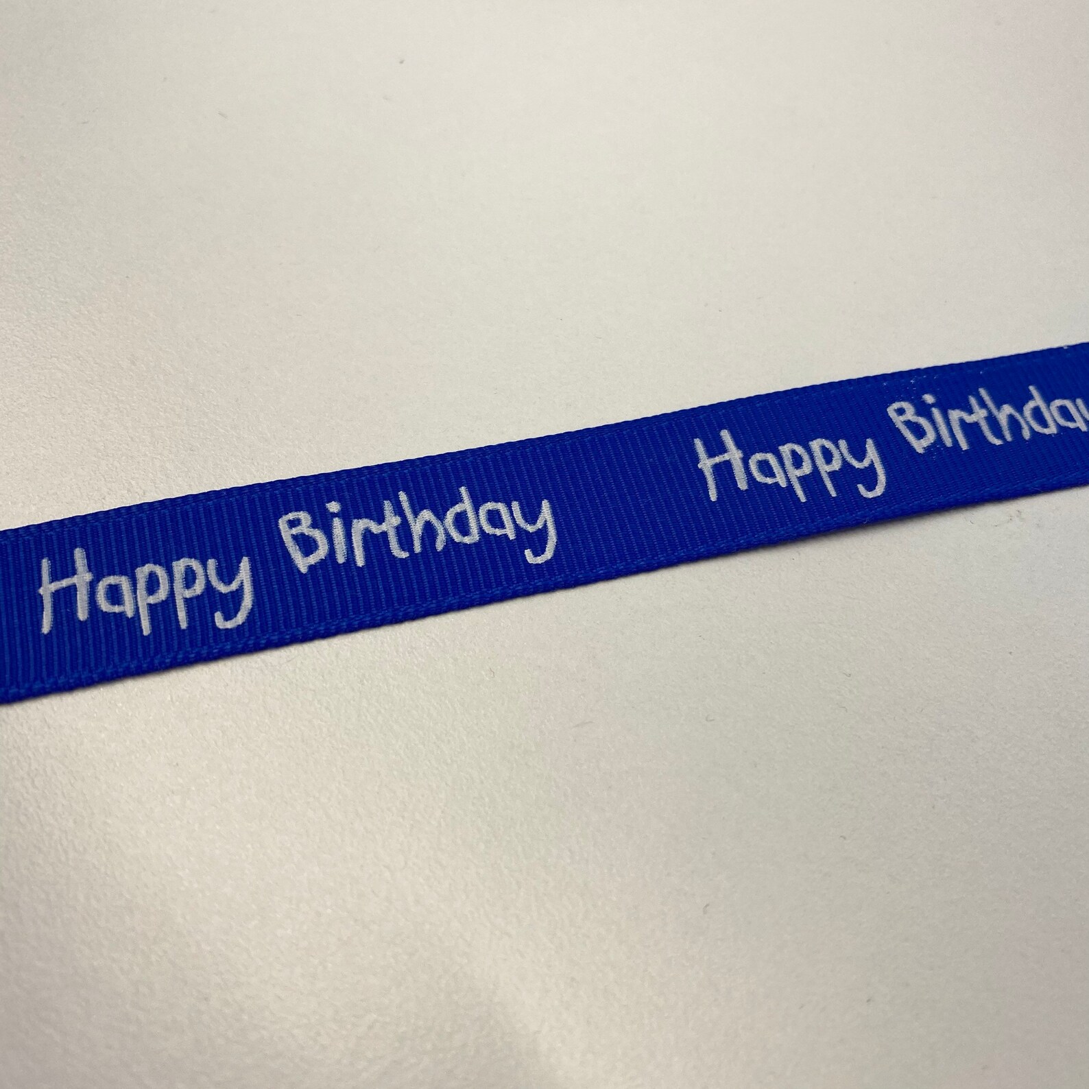 Blue Happy Birthday Grosgrain Ribbon 16 Mm - Etsy