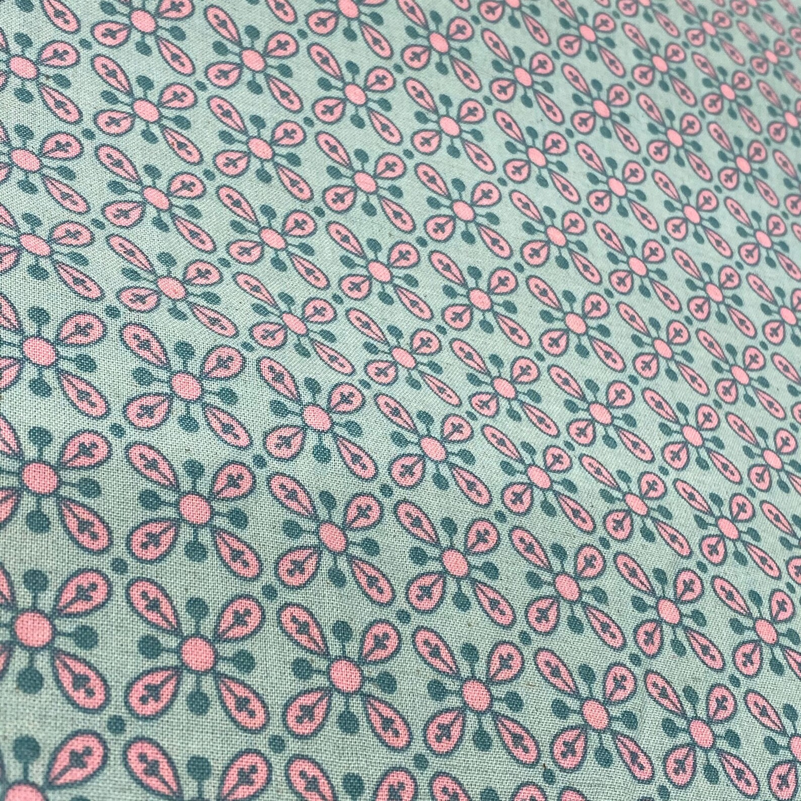 Blue Flower Ella Blue Cotton-linen Mix Fabric by Rosalie - Etsy UK