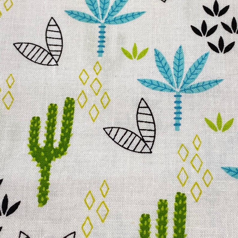 Cactus Cotton Fabric - Etsy UK