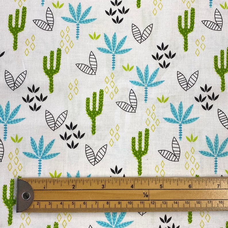 Cactus Cotton Fabric - Etsy UK