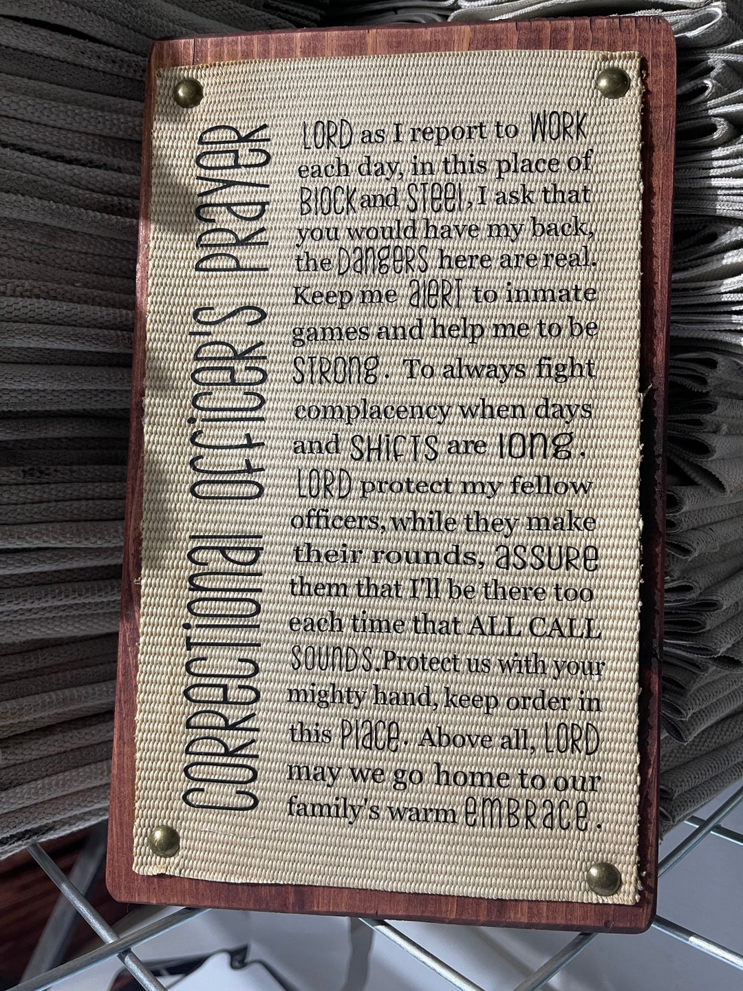 Sign for Correction Officer, Correction, Correctional Gift, Thin Silver ...