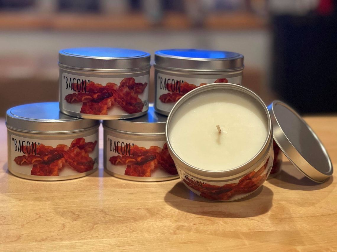 Bacon Scented Candle: Bacon Bacon Candle Bacon Gifts - Etsy