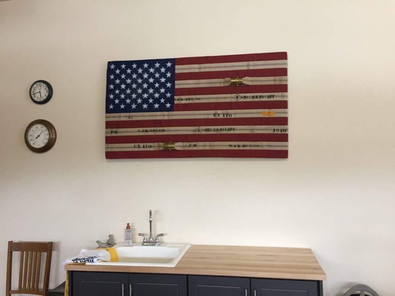 Fire Hose Flag, Wall Decor, Firefighter Gift, Handmade Flag ...
