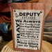 Fire Hose Sign With Deputy Sheriff Prayer. Perfect Wall Sign or Rustic ...