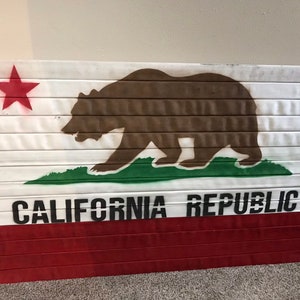 Fire Hose Flag With the California Flag. Perfect Wall Art for Home ...