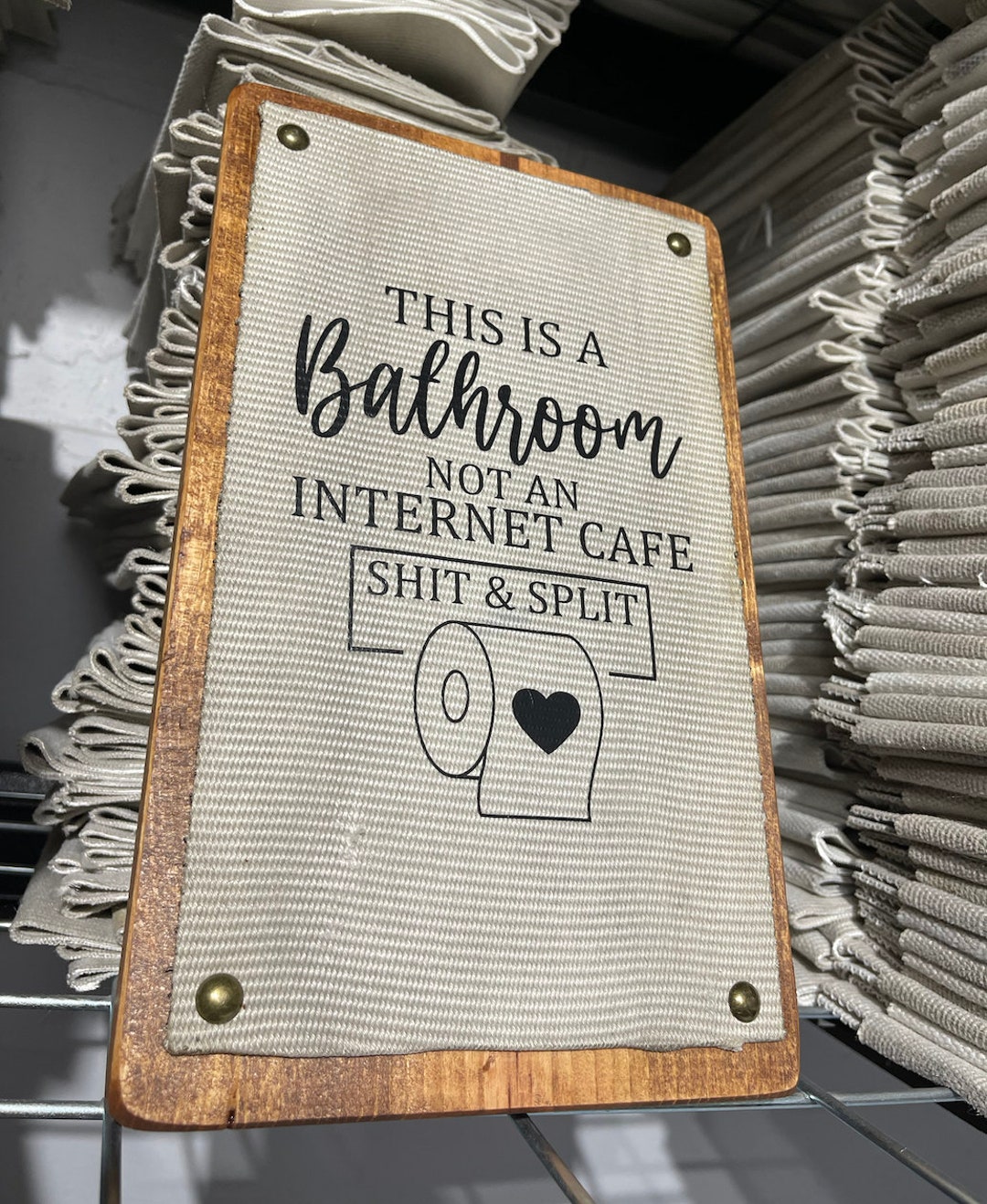 Fire Hose With Humor Sign,bathroom Signs,bathroom, Bathroom Wall Art ...