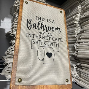 Fire Hose With Humor Sign,bathroom Signs,bathroom, Bathroom Wall Art ...