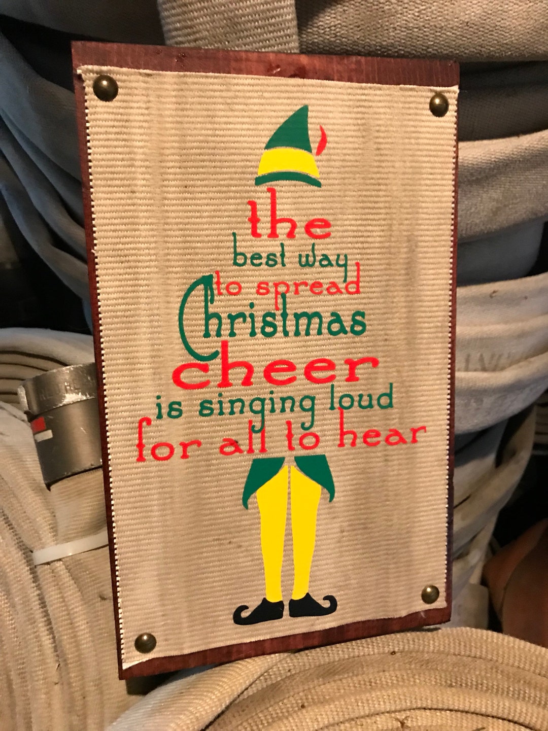 Fire Hose Sign for a Holiday Gift. Perfect Movie Decor With a Movie ...