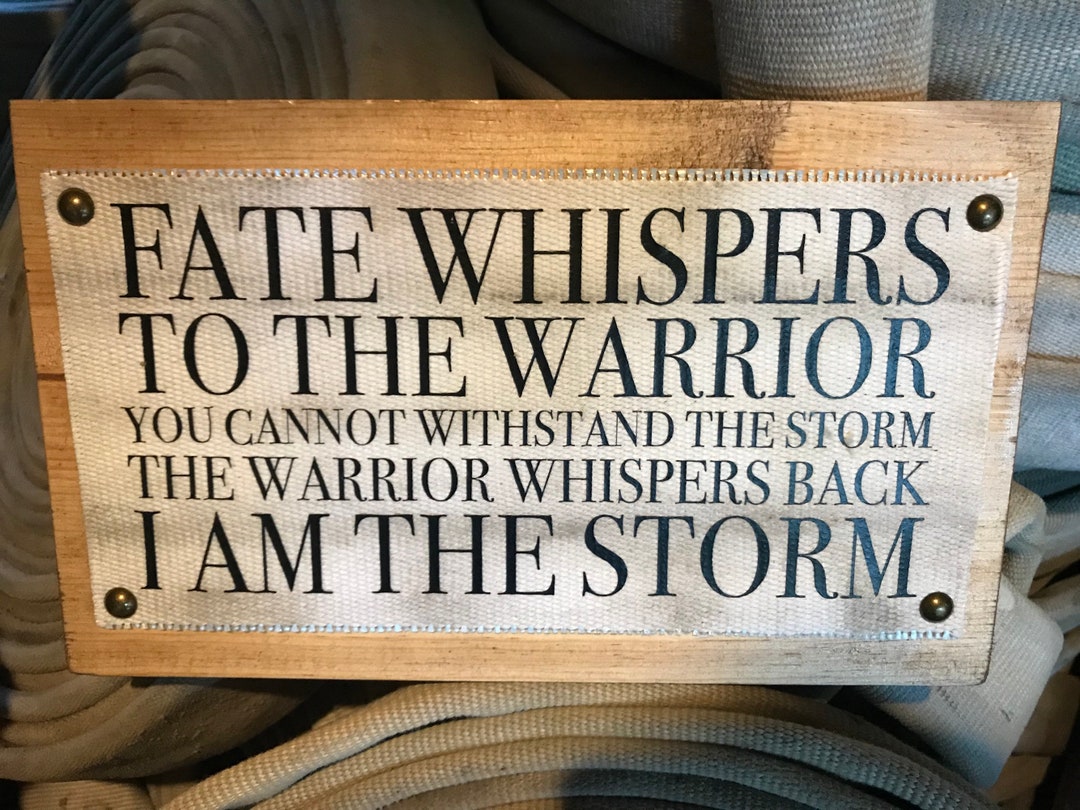 Fire Hose Sign With Inspirational Quote, "fate." Great Wall Sign for ...
