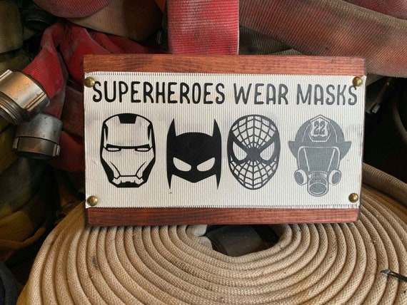 Fire Hose Sign With Super Hero Firefighter or Fireman. A Great | Etsy