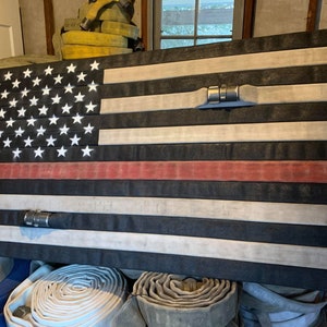 Fire Hose Flag With the Thin Red Line. Great Firefighter Flag for Wall ...