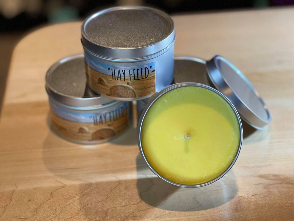 Hay Candle Man Candle Farm Candle Hay Field Hay Bale - Etsy