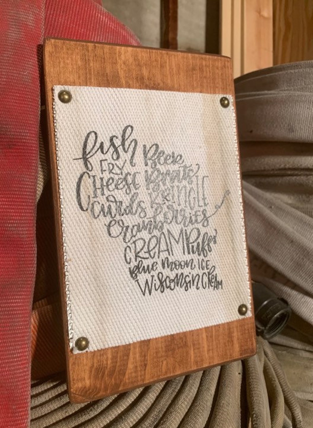 Fire Hose or Fire Hose Sign With Wisconsin. Great State of Wisconsin ...