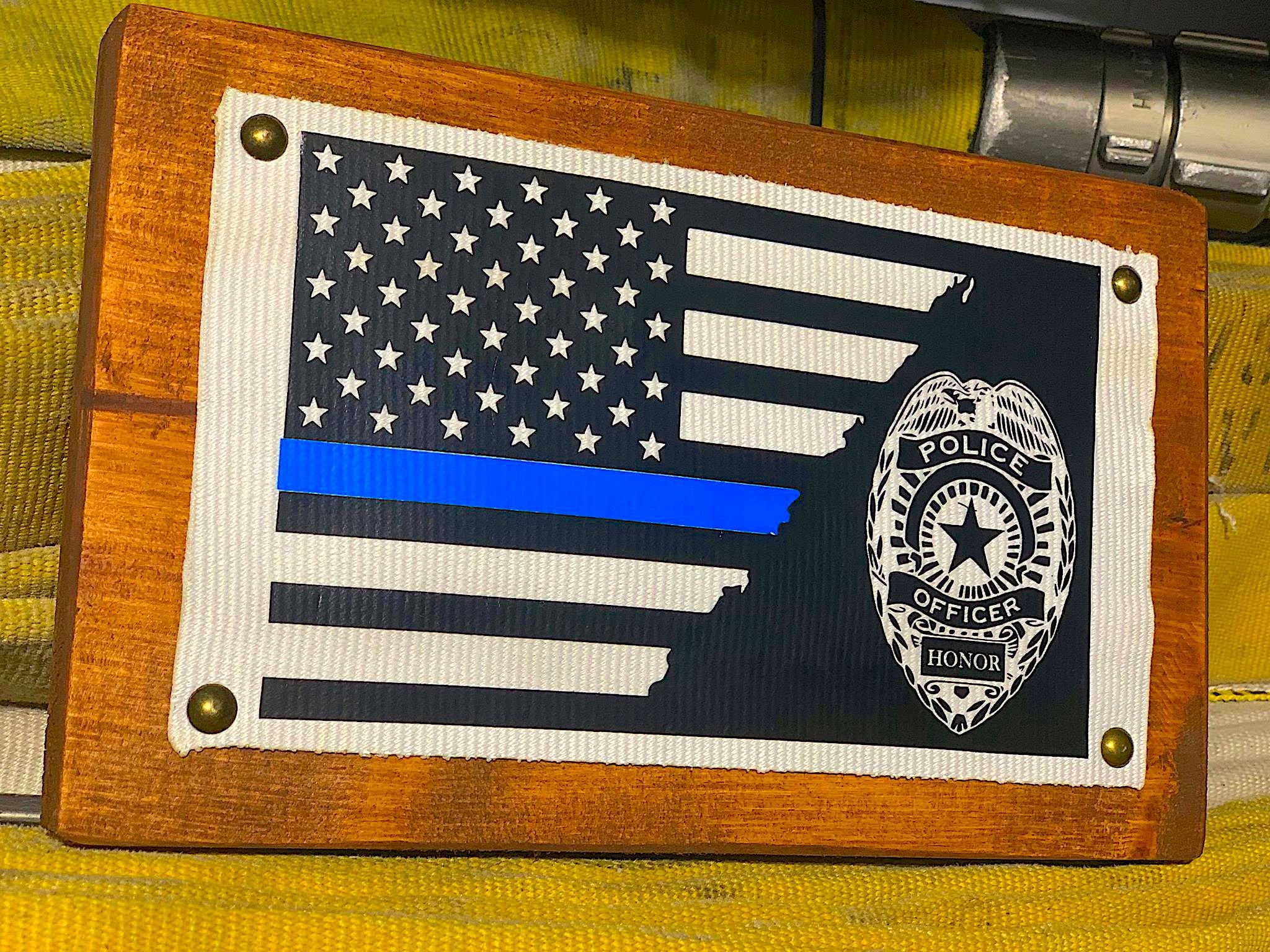 Thin Blue Line or Thin Blue Line Flag sign. Officer Gift | Etsy