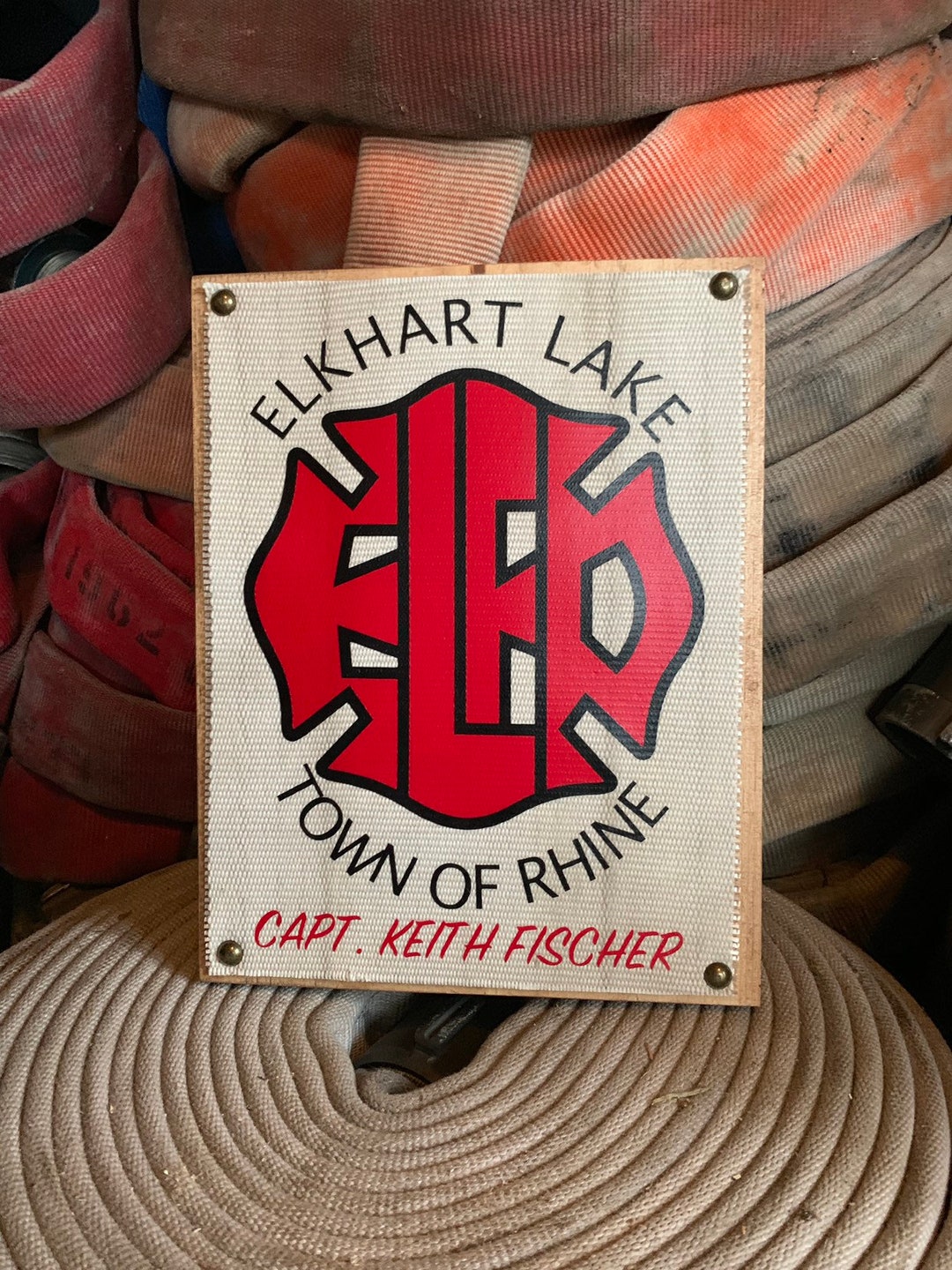 Fire Hose Sign Fully Custom. Great Firefighter Gift, Gift for ...