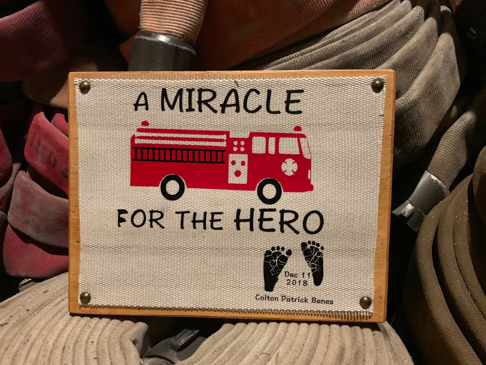 Fire Hose Sign completely custom to your idea. Great | Etsy