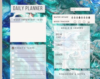 Pink Digital Printable Daily Planner - Etsy