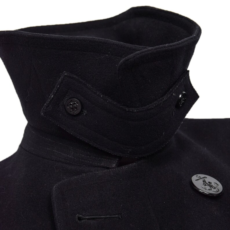Vintage USNR 1940s WWII 10 Button US Navy Wool Pea Coat Reefer Jacket M ...