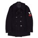 Vintage USNR 1940s WWII 10 Button US Navy Wool Pea Coat Reefer Jacket M ...