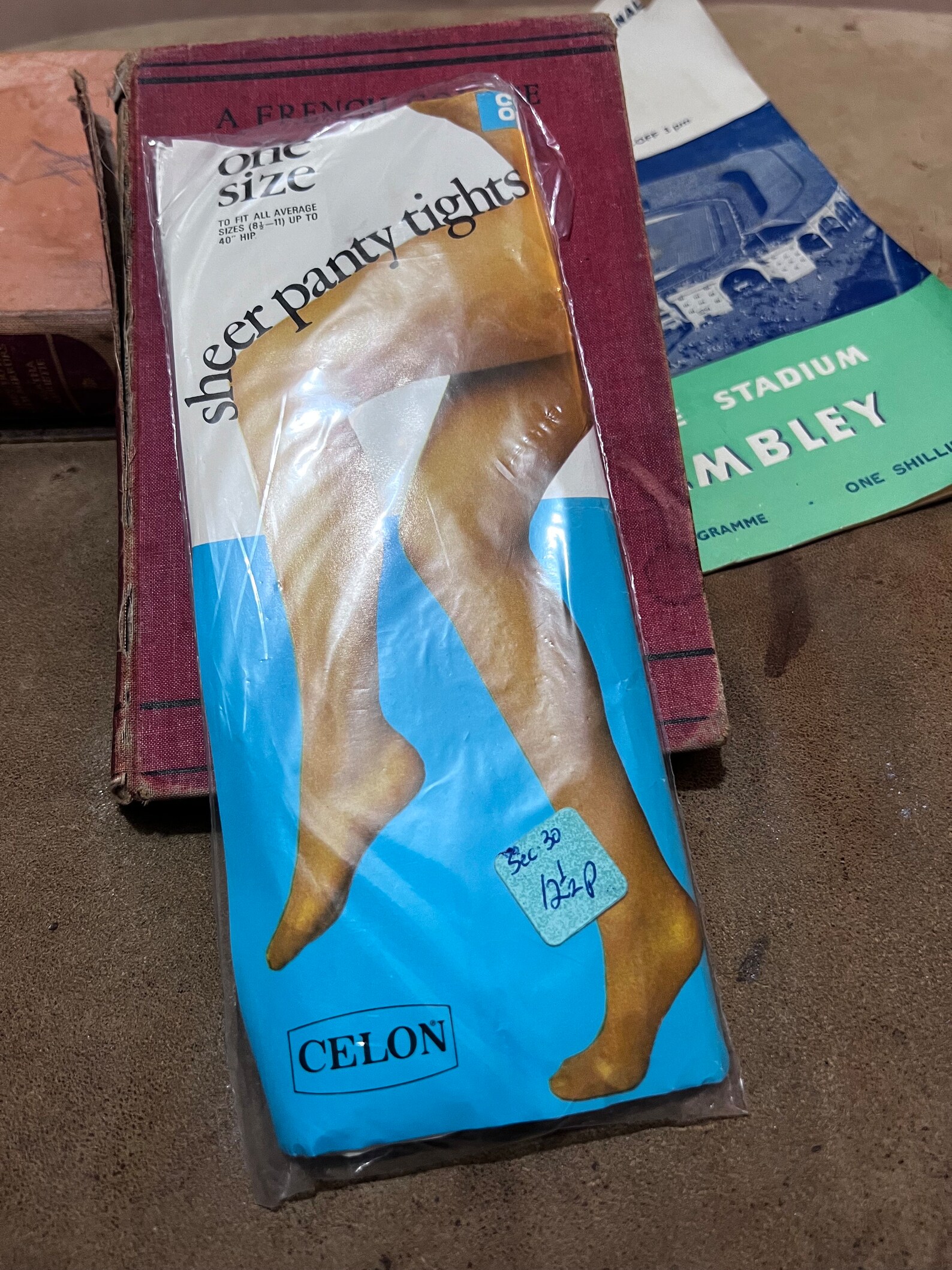 Vintage Tights Womens Dark Tan Tights Deadstock Tights Brown Retro 60s ...