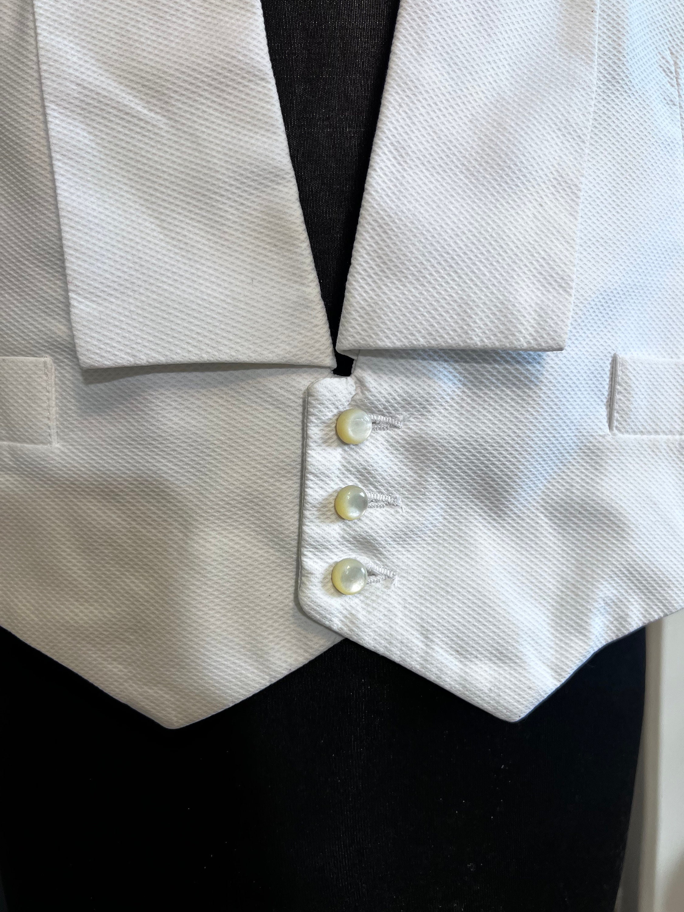 Vintage Mens White Tuxedo Waistcoat White , Suit Vest White Tie, Mens ...