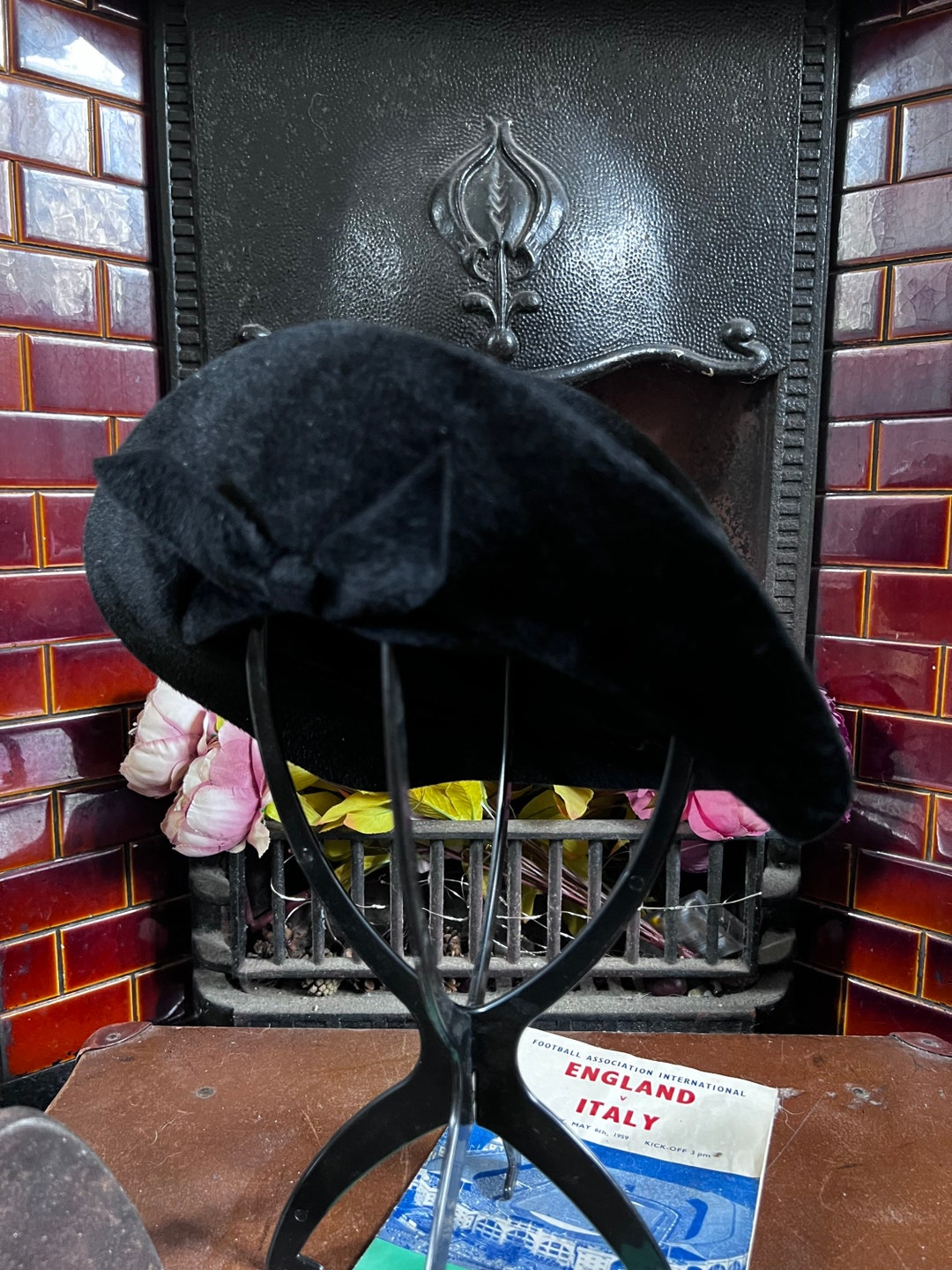1930s Black Cloche Hat: Vintage Faux Fur Felt Tilt Cap - Etsy