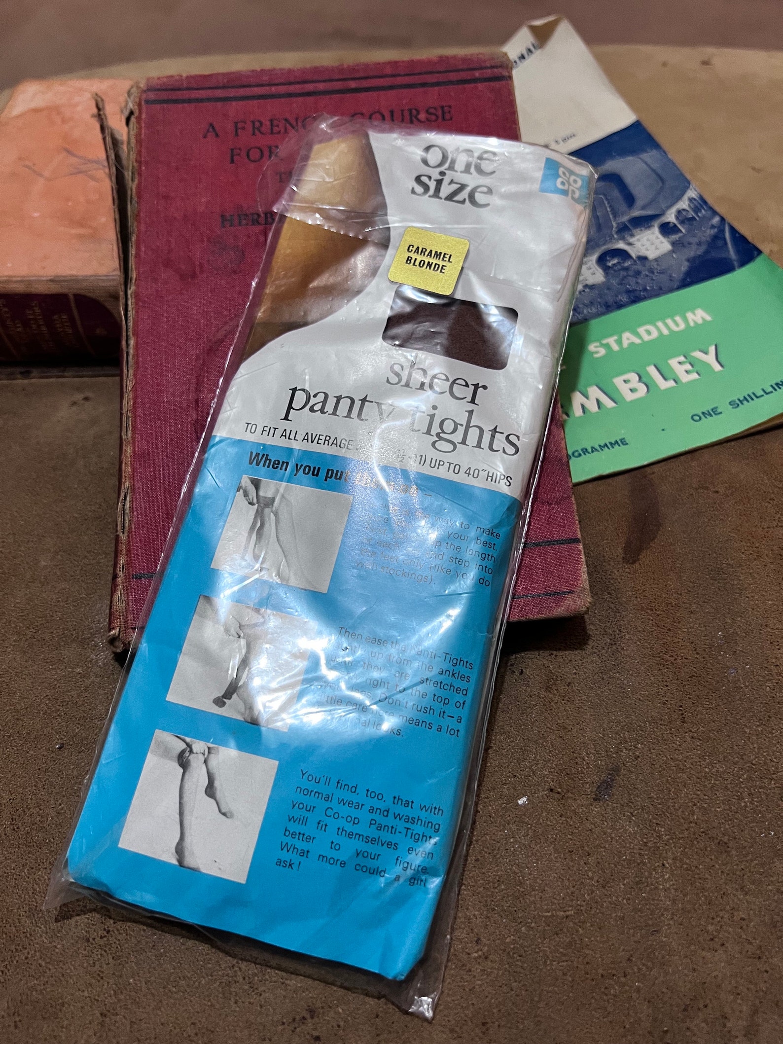 Vintage Tights Womens Dark Tan Tights Deadstock Tights Brown Retro 60s ...