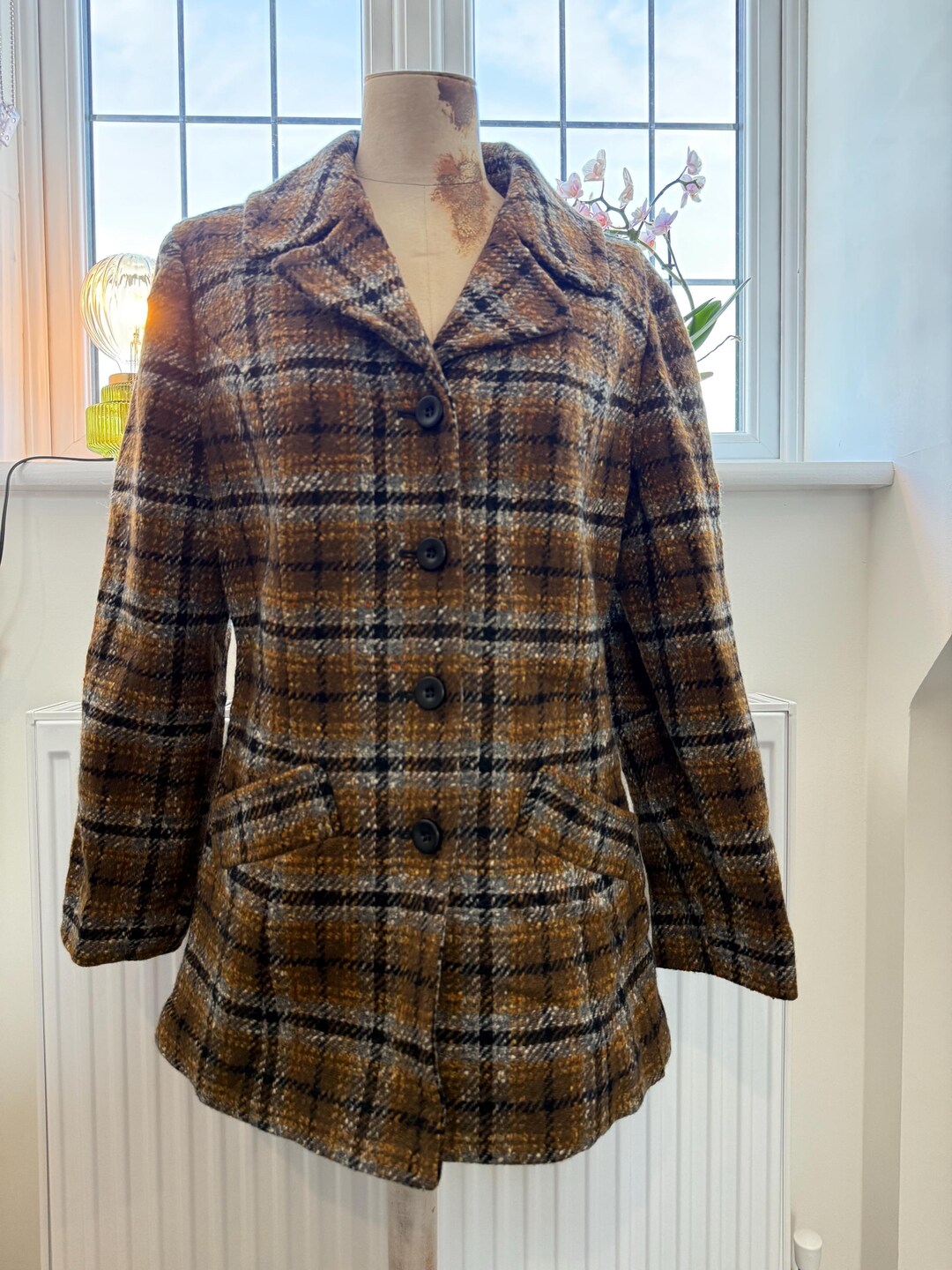 Vintage 1950s Pendleton Wool Coat: Brown Plaid USA Made (size M) - Etsy