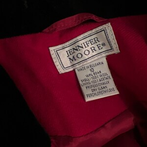 Vintage Red Riding Jacket Black Collars Scarlet Blazer Jacket ...