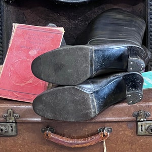 Vintage Boots, Grey Leather Walter Steiger Ladies Boots UK7, Knee High ...