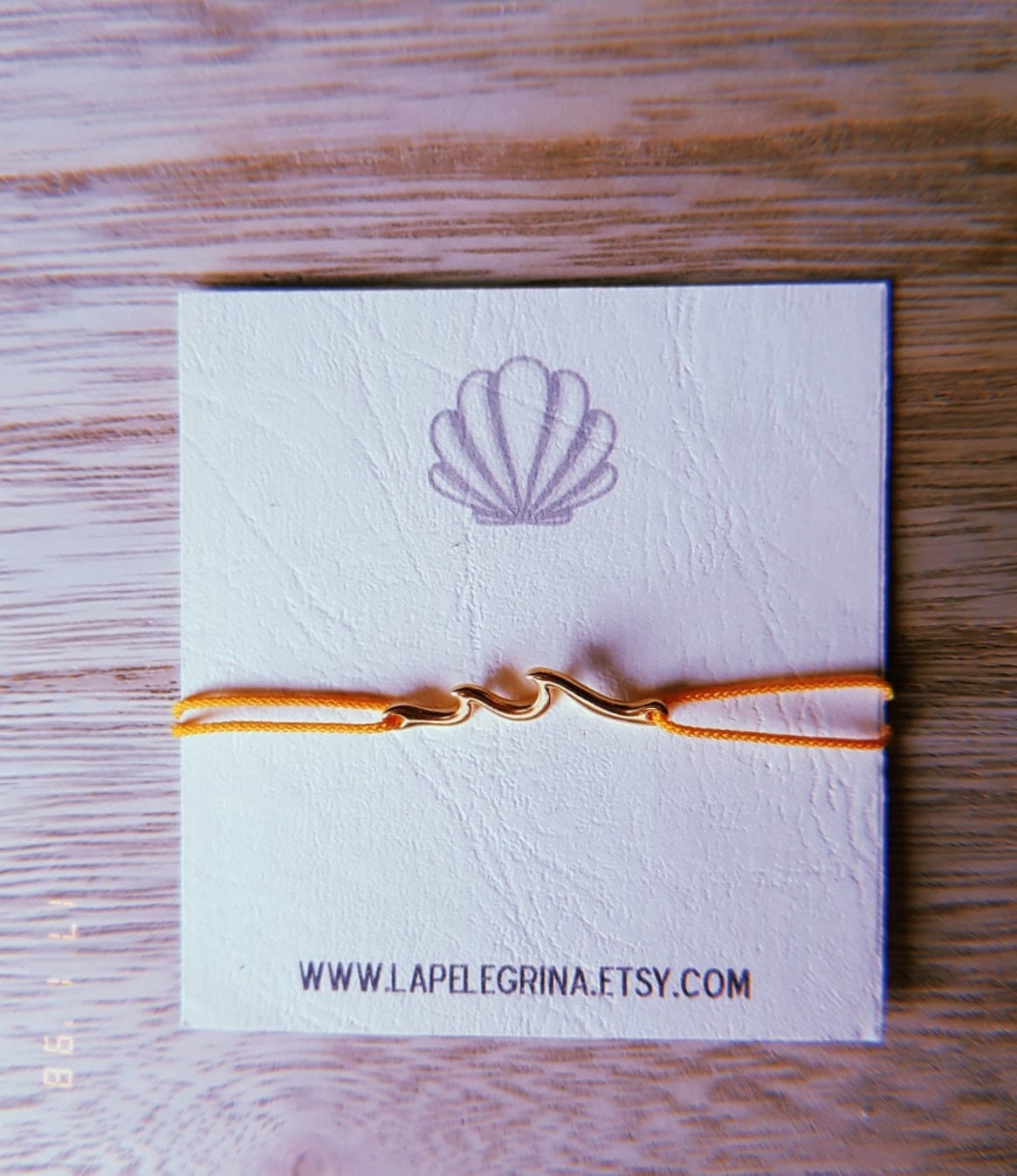 Wave Charm Thread Bracelet 24K Gold Friendship Bracelet Bridesmaids ...