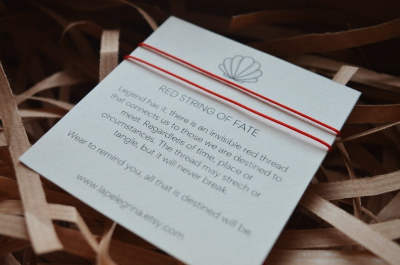 Red String of Fate Couple Bracelet Set With Card / Kabbalah Red Thread ...