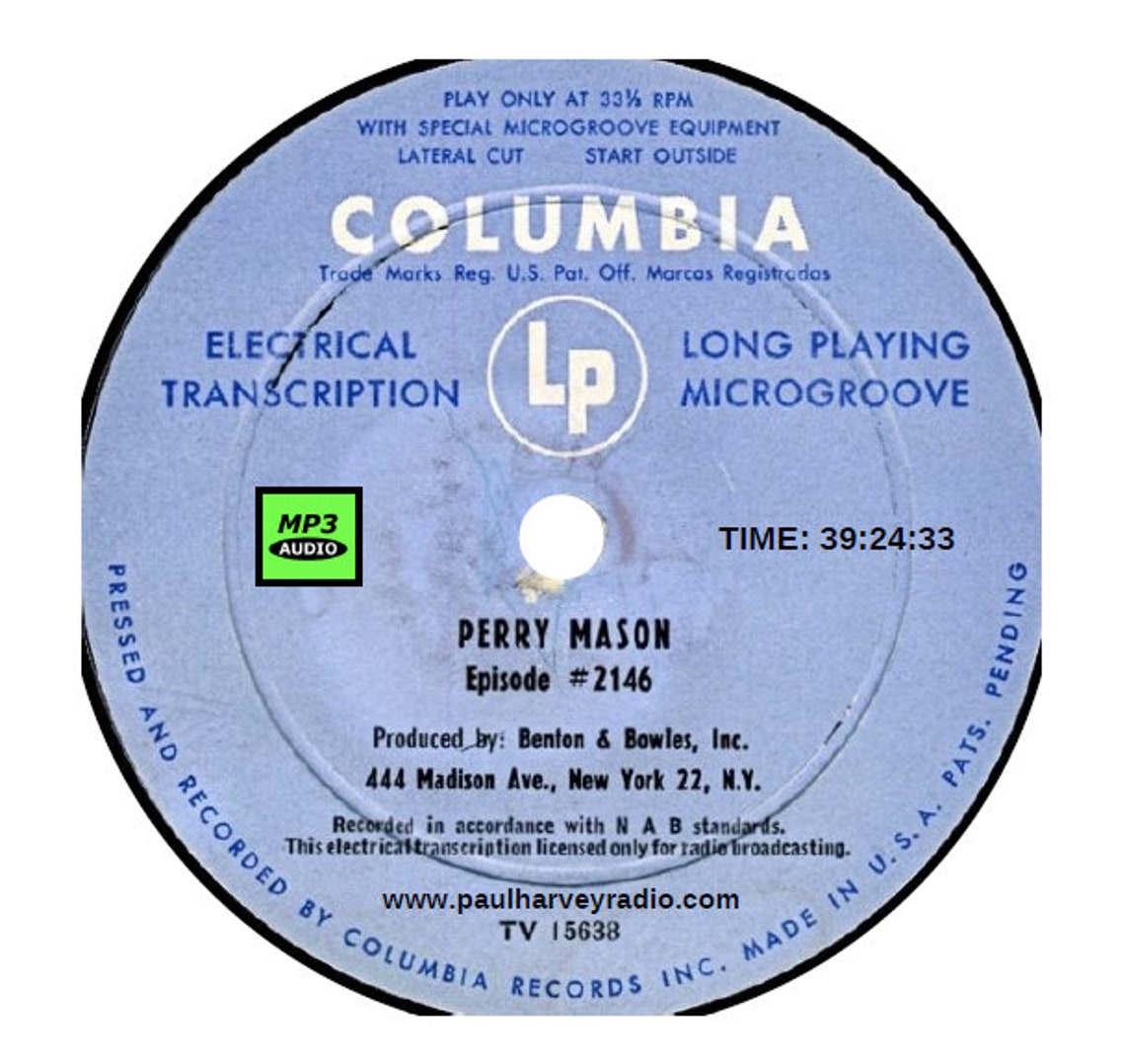 PERRY MASON 241 Shows Old Time Radio MP3 CD - Etsy